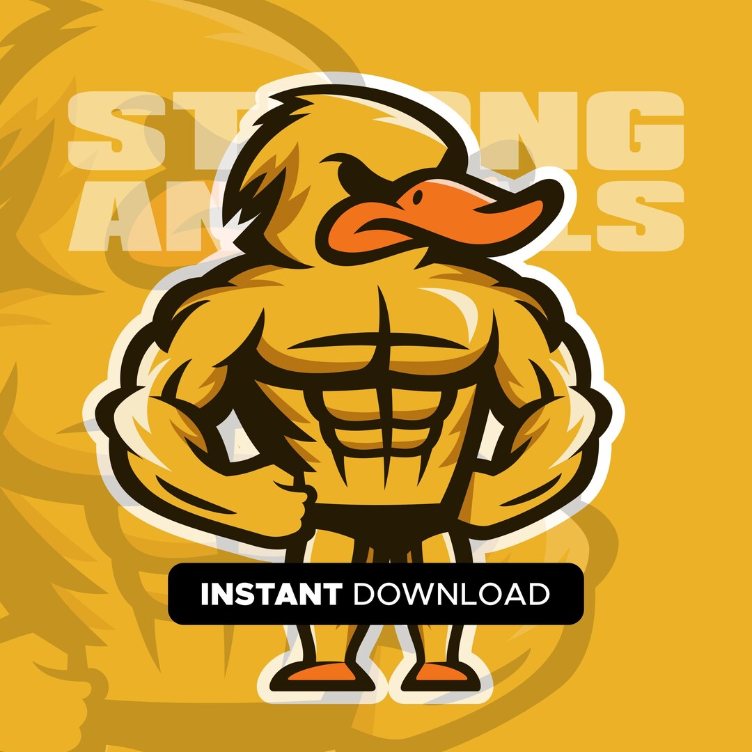 Bodybuilder Duck | SVG, EPS, PNG | Instant Download | Be Strong - Etsy