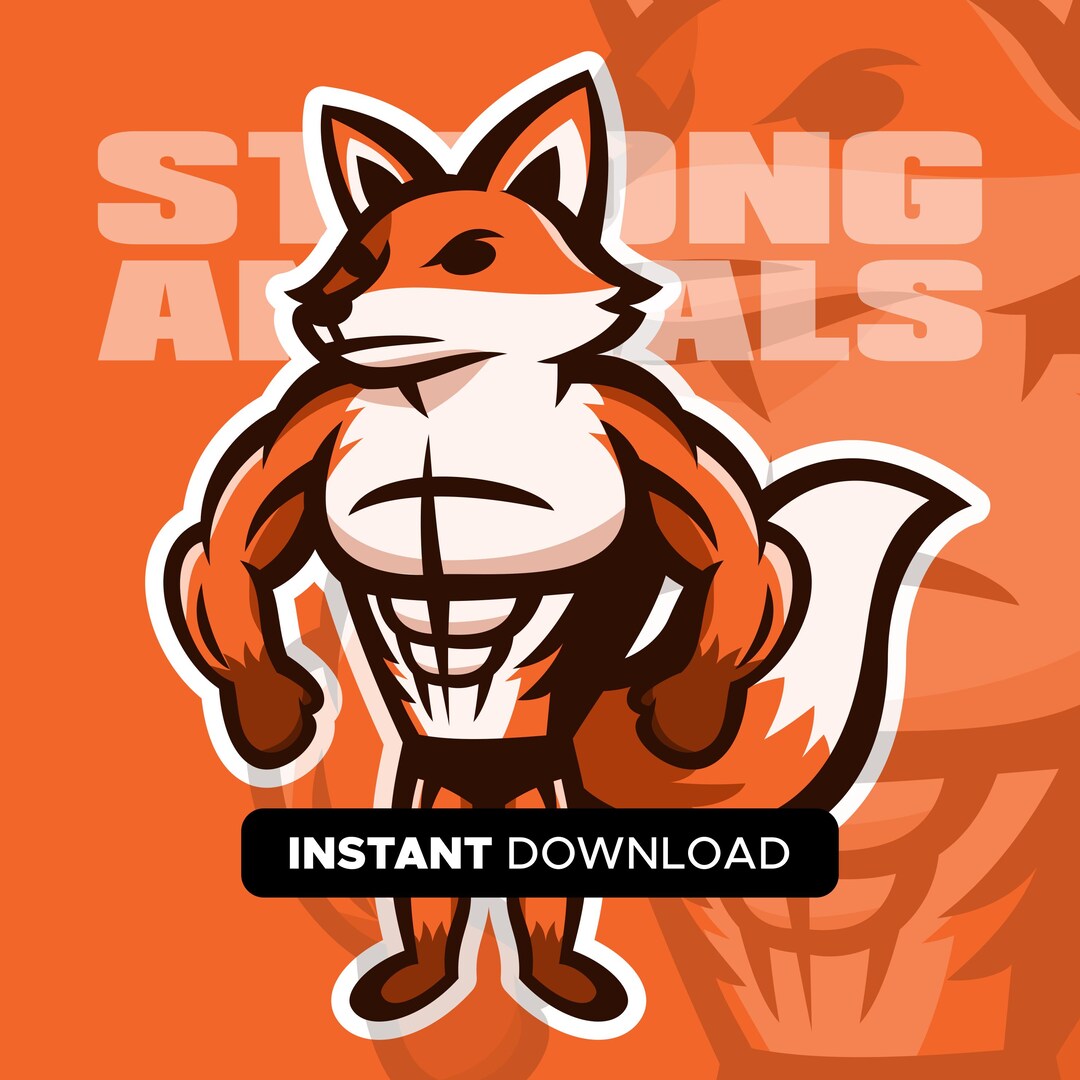 Bodybuilder Fox | SVG, EPS, PNG | Instant Download | Be Strong - Etsy