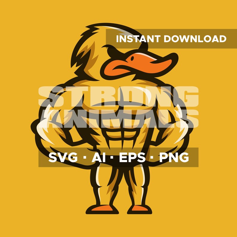 Bodybuilder Duck SVG, EPS, PNG Instant Download Be Strong - Etsy