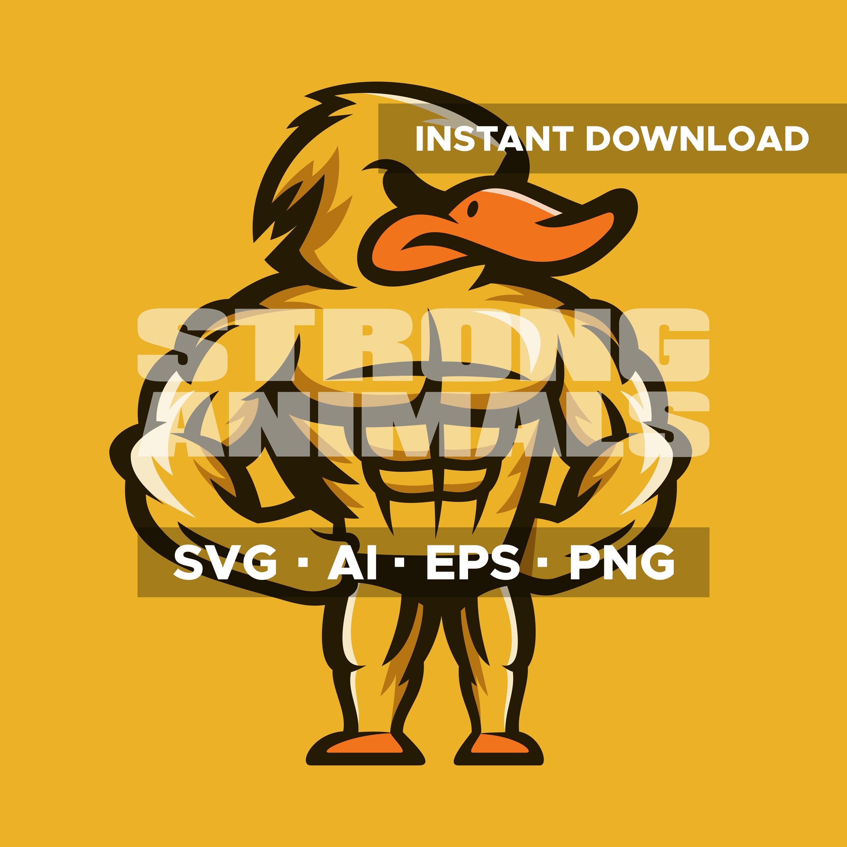 Bodybuilder Duck SVG, EPS, PNG Instant Download Be Strong - Etsy