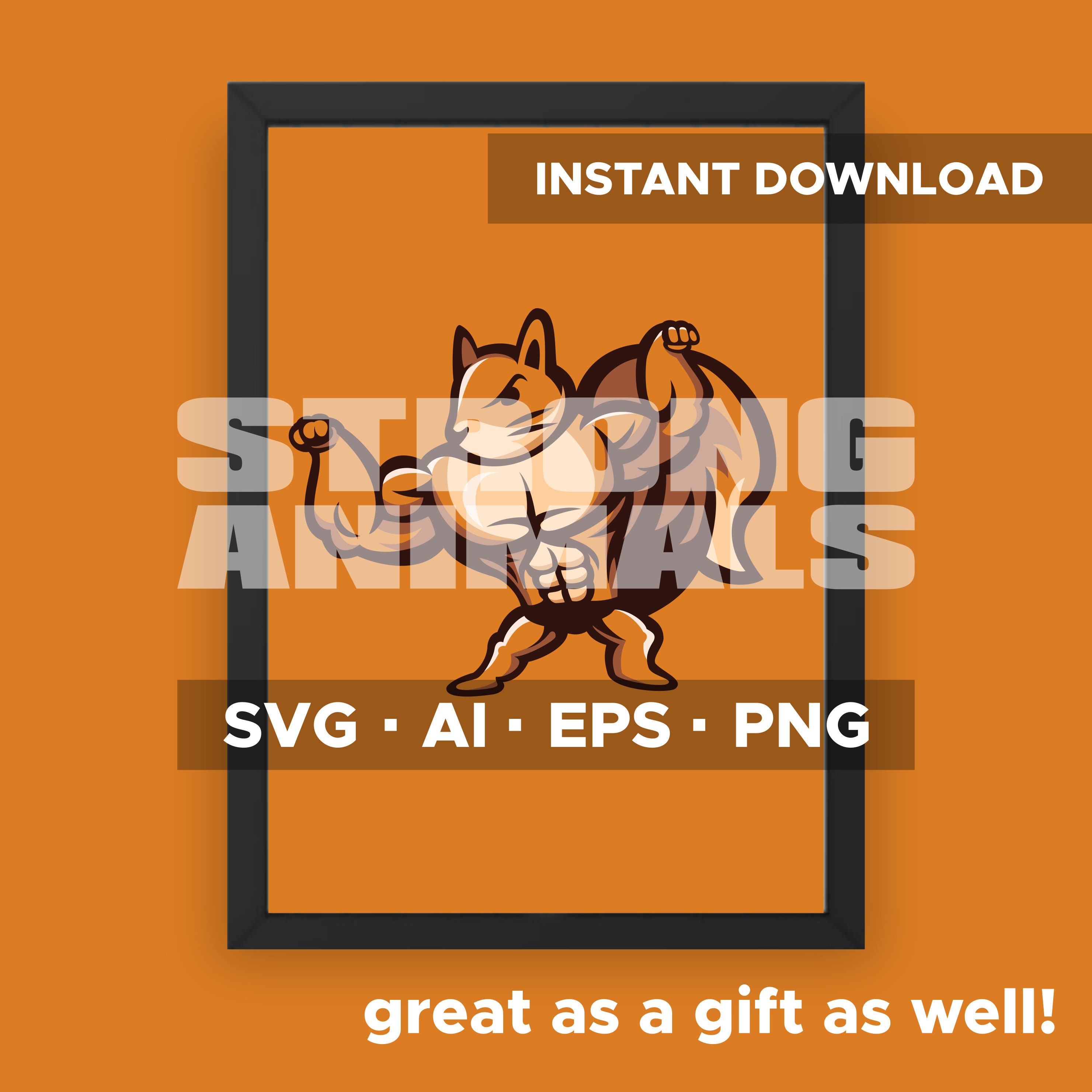 Bodybuilder Squirrel | SVG, EPS, PNG | Instant Download | Be Strong - Etsy