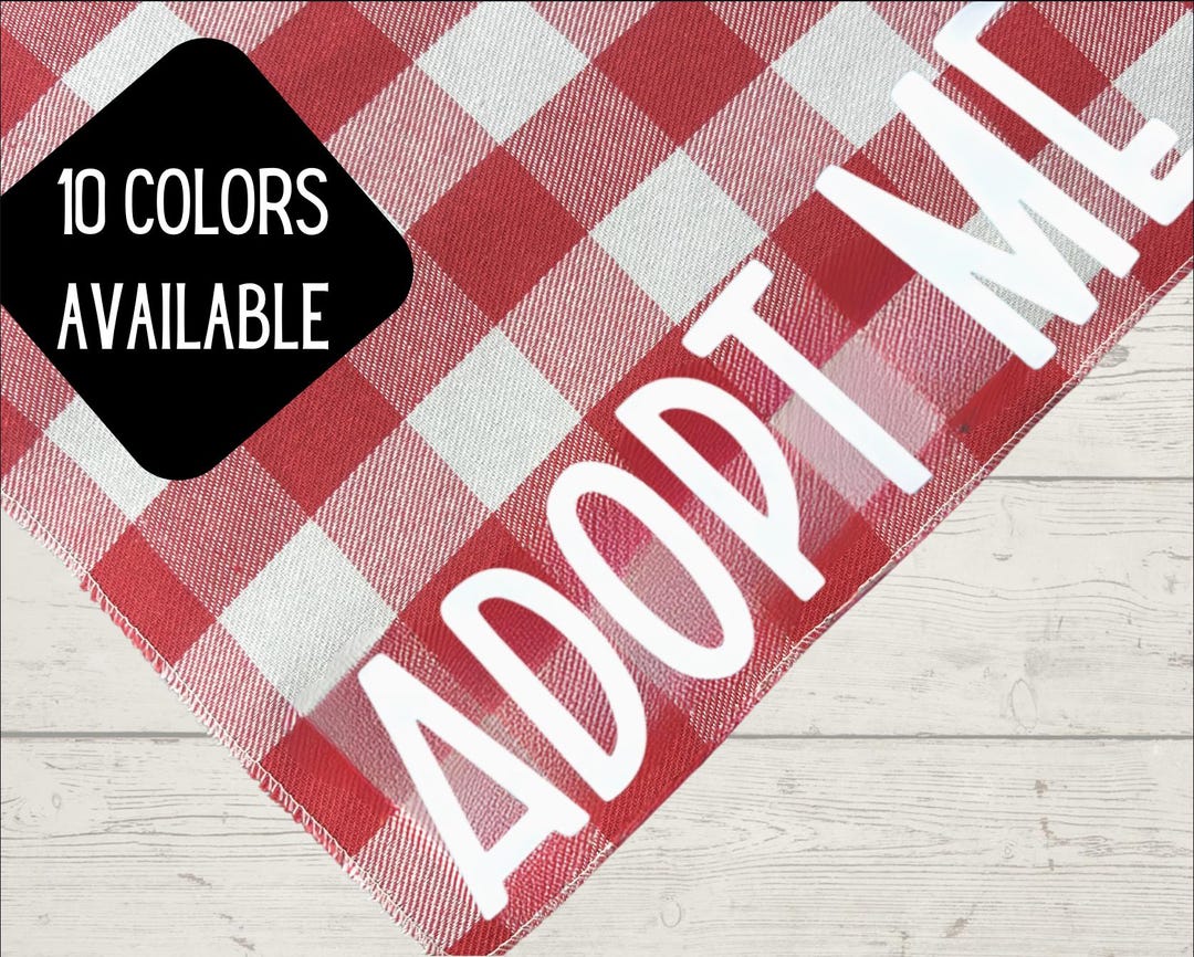 Adopt Me - Plaid Bandana - Adopt Me Foster Pet Bandana - Triangle Tie ...
