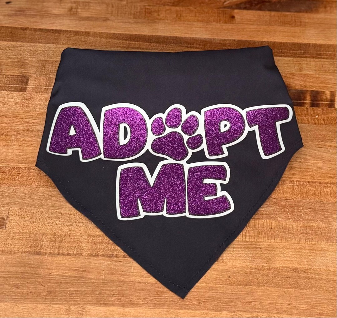 Glitter Adopt Me With Pawprint Layered - Adopt Me Foster Dog Bandana ...