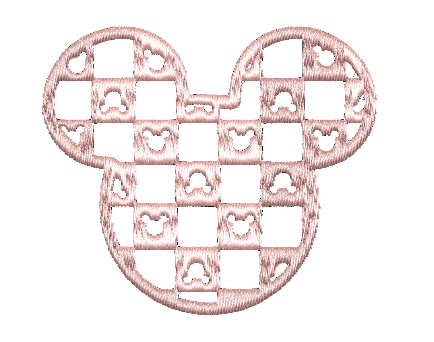 Mickey Mouse Checkered Embroidery Design PES File Machine Embroidery ...