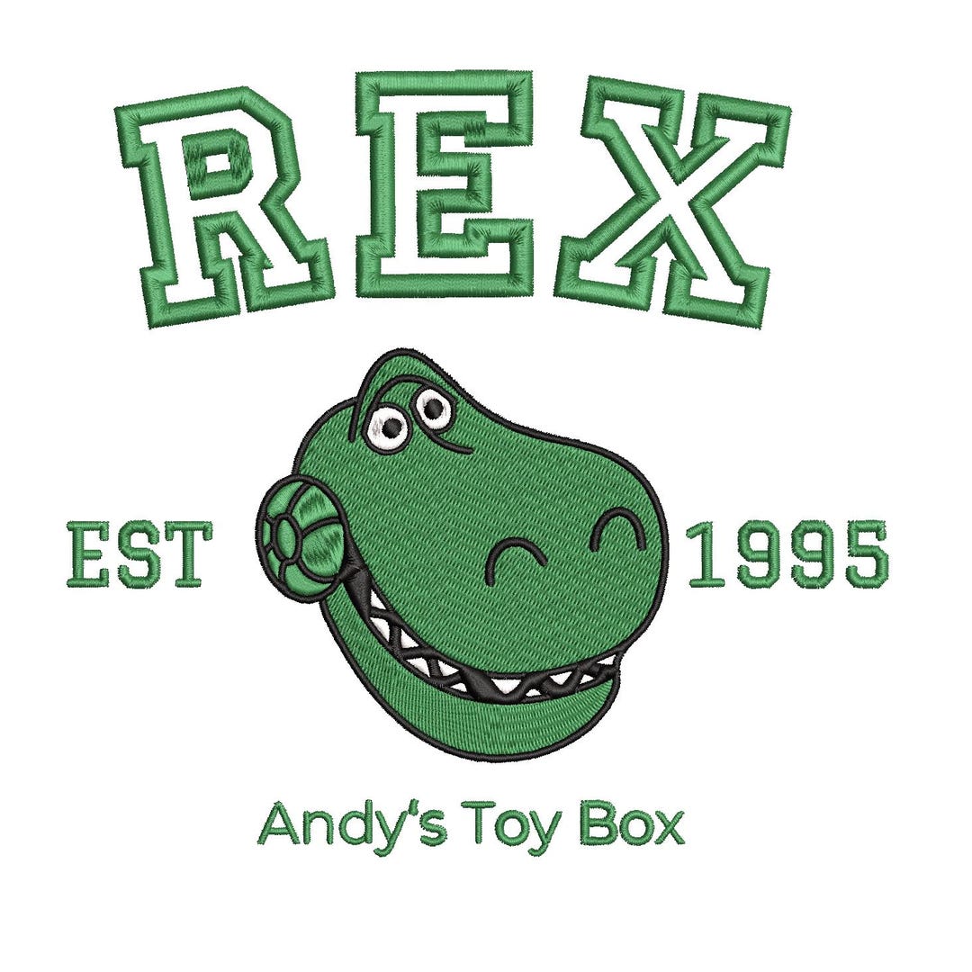 Rex Varsity Embroidery Design PES File Machine Embroidery Design - Etsy