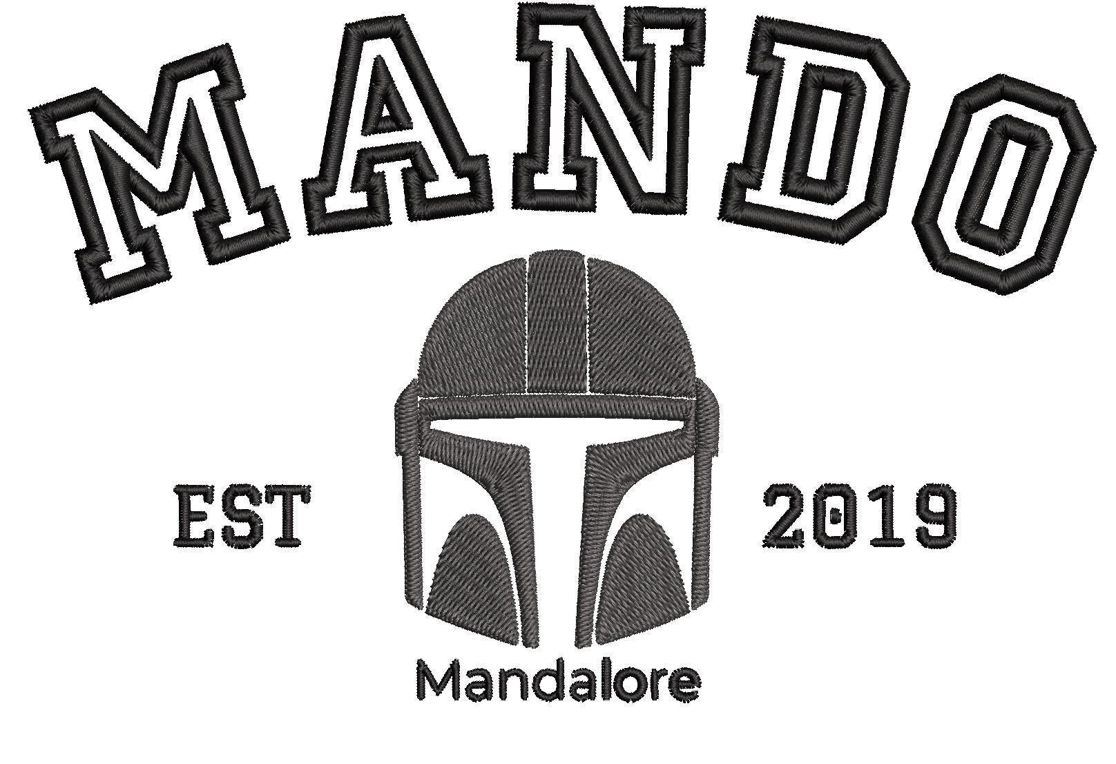 Mandalorian Mando Varsity Embroidery Design PES File Machine Embroidery ...