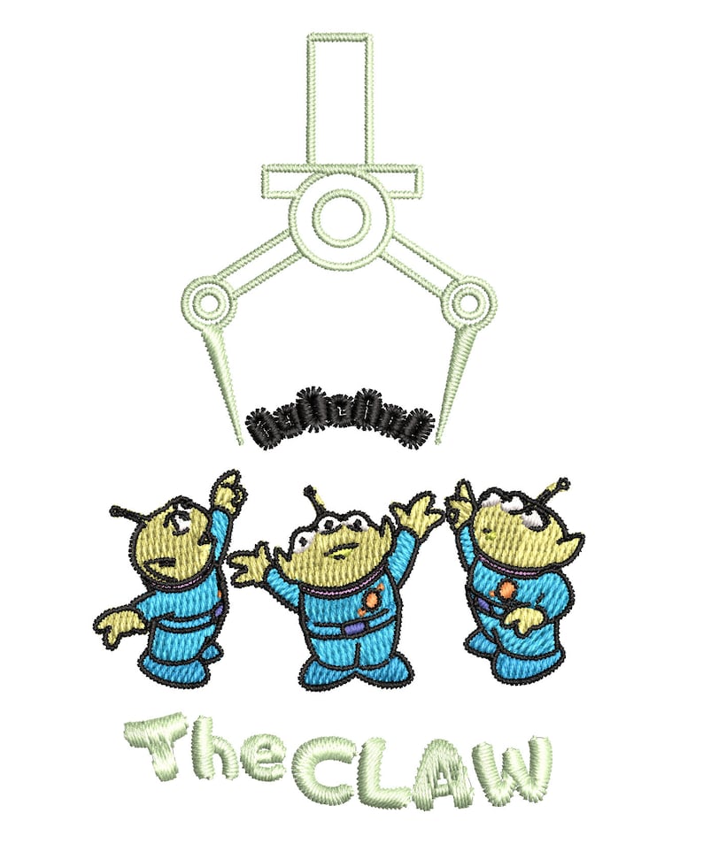 Toy Story the Claw Aliens Embroidery Design PES File Machine Embroidery ...