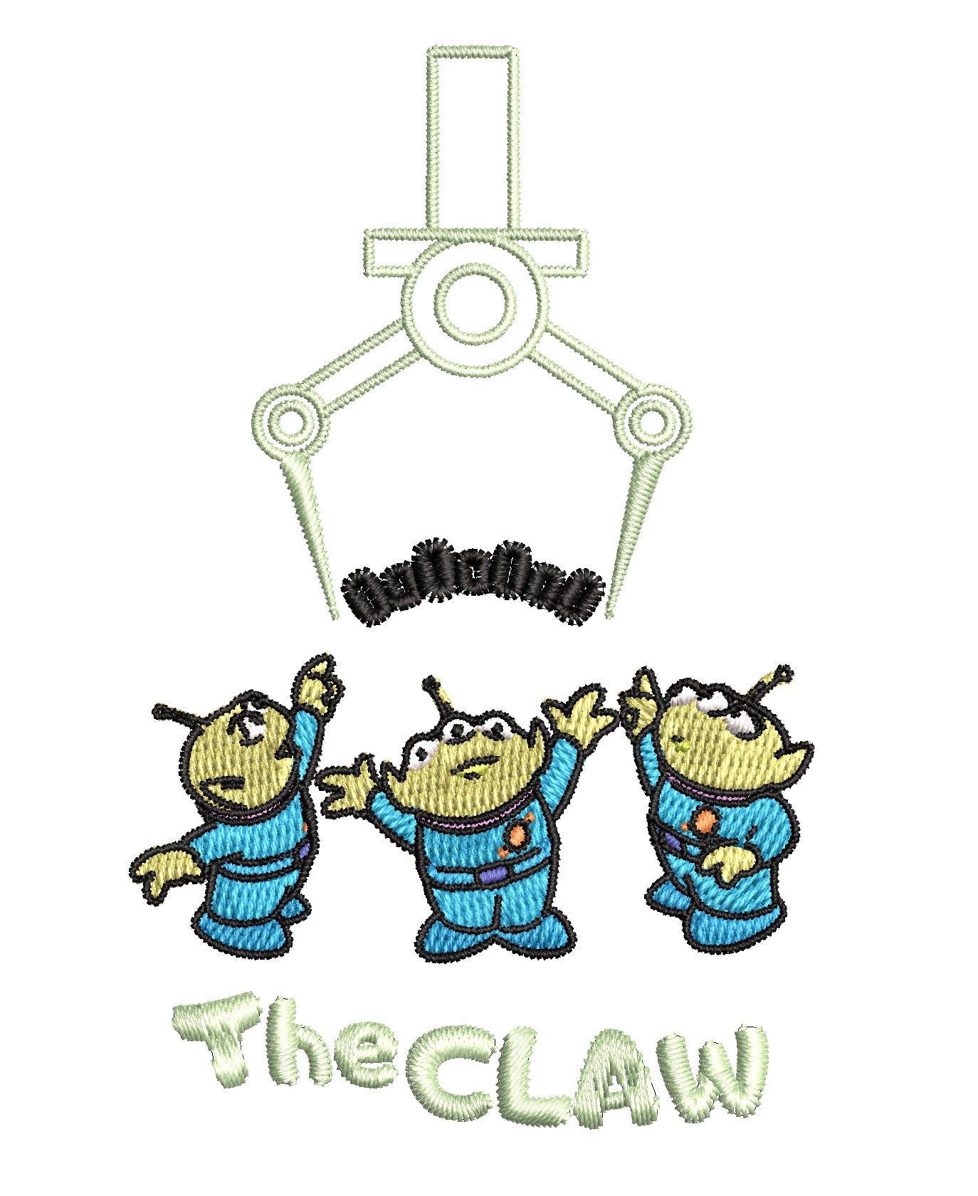 Toy Story the Claw Aliens Embroidery Design PES File Machine Embroidery ...
