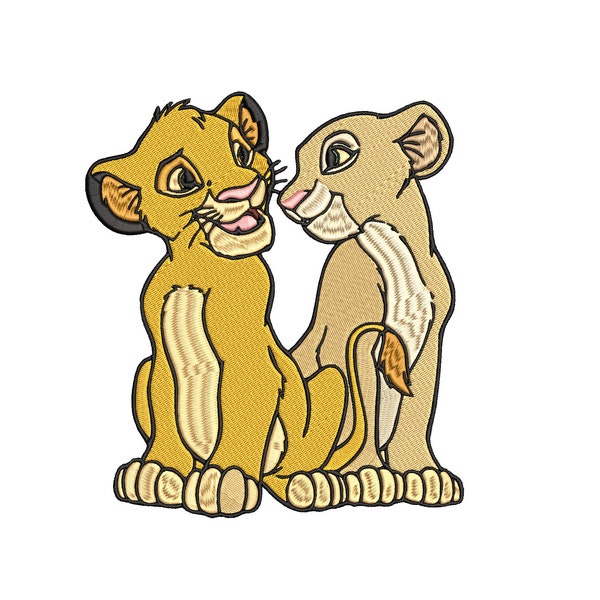 Simba and Nala Embroidery Pattern - Etsy
