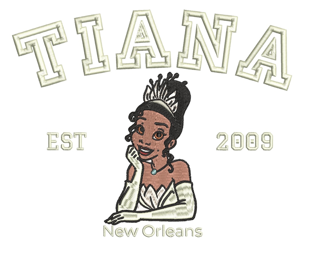 Tiana Embroidery Design - PES File Machine Embroidery Design - Etsy