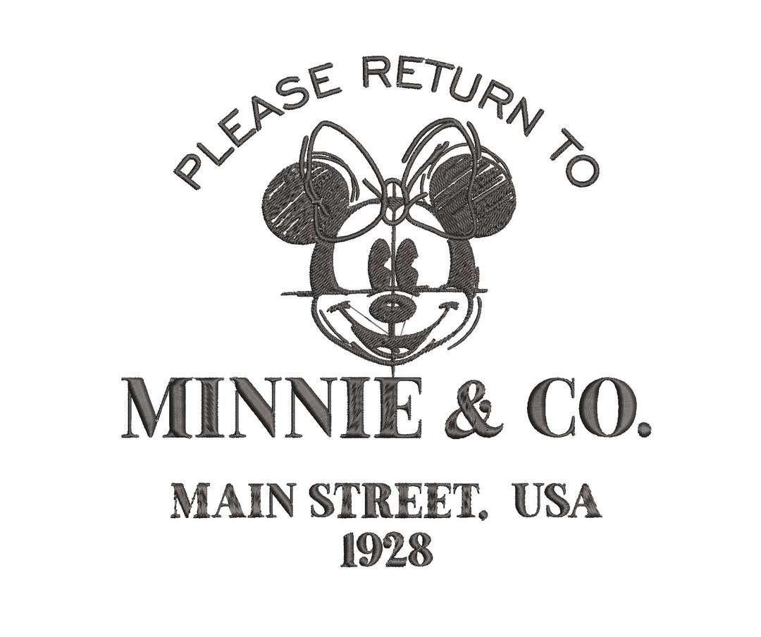 Please Return to Minnie Mouse and Company Main Street USA Embroidery ...