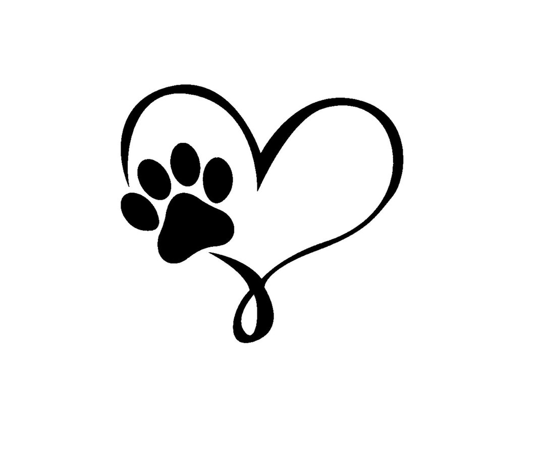 Dog Paw Heart PNG Bundle (digital Download) - Etsy