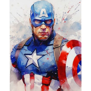 Avenger Water Color Png , Captain America Water Color Png , Super Hero ...
