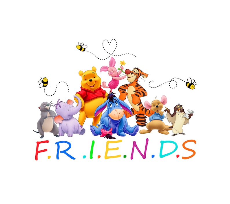 Winnie the Pooh Friends PNG, Sublimation Designs (digital Download) - Etsy