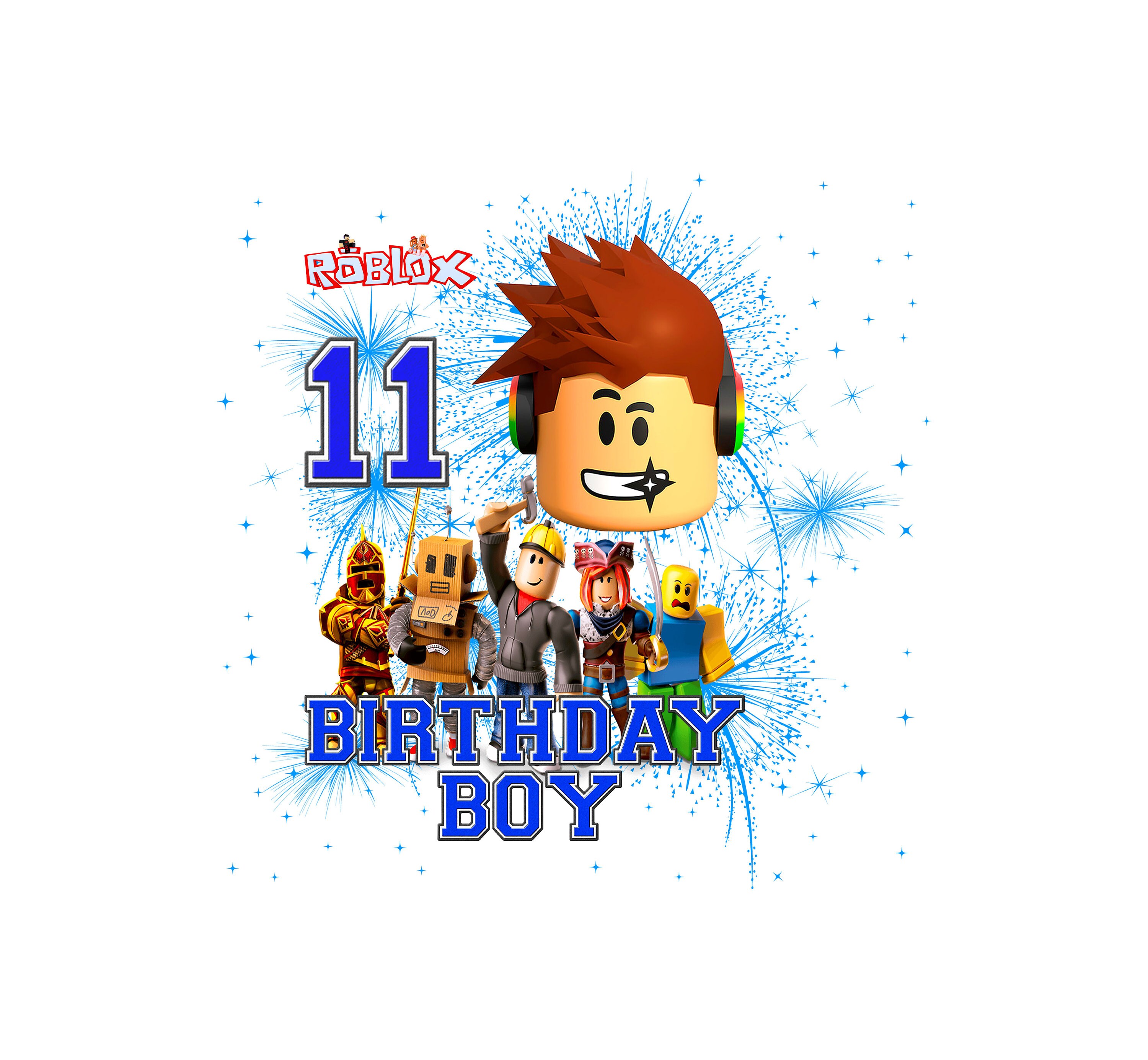 Birthday Boy Roblox SVG PNG, Customizable Age Design - Etsy