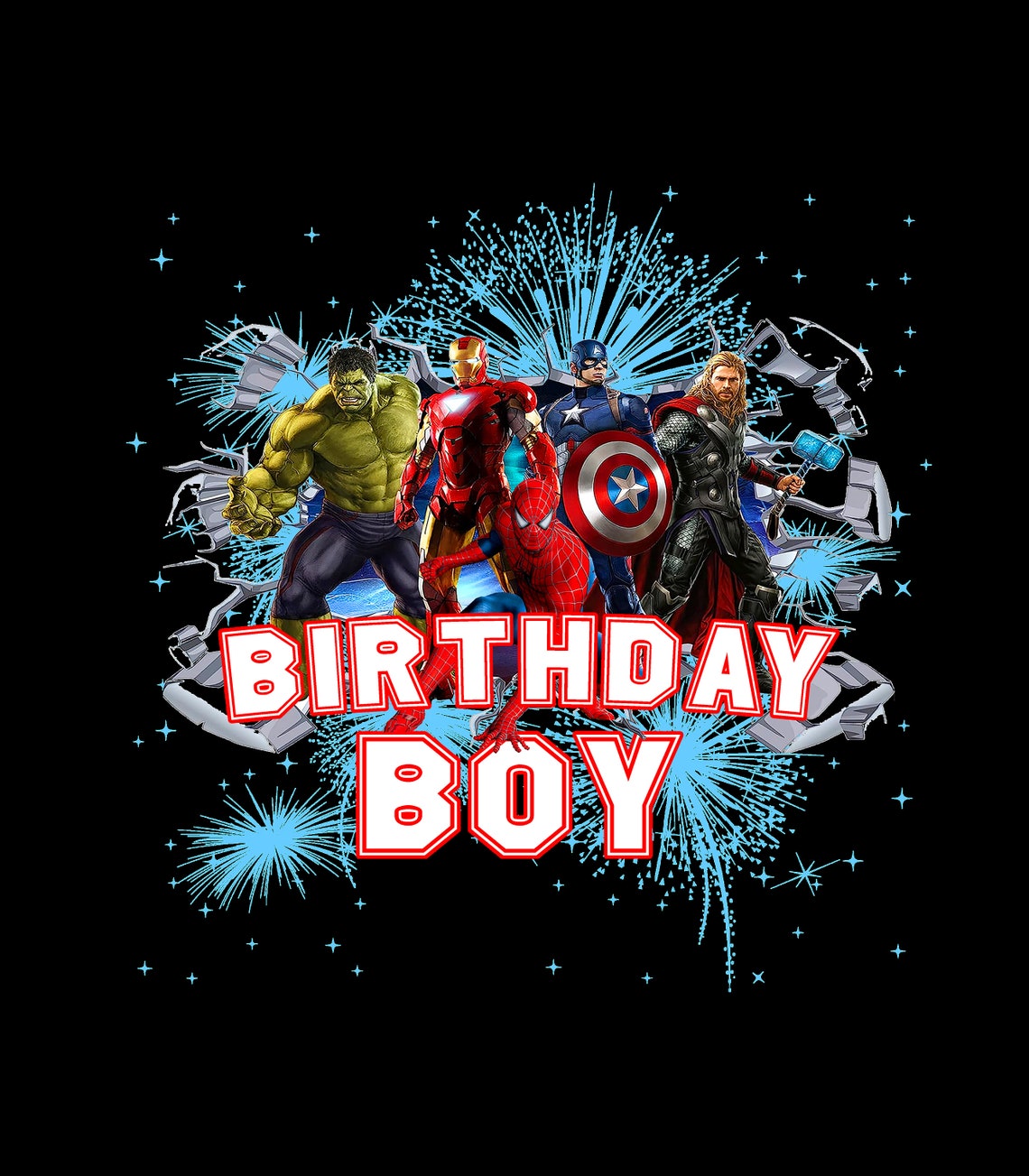 Avengers' Birthday Boy 5 Png Superhero 5rth Birthday Png Customizable ...