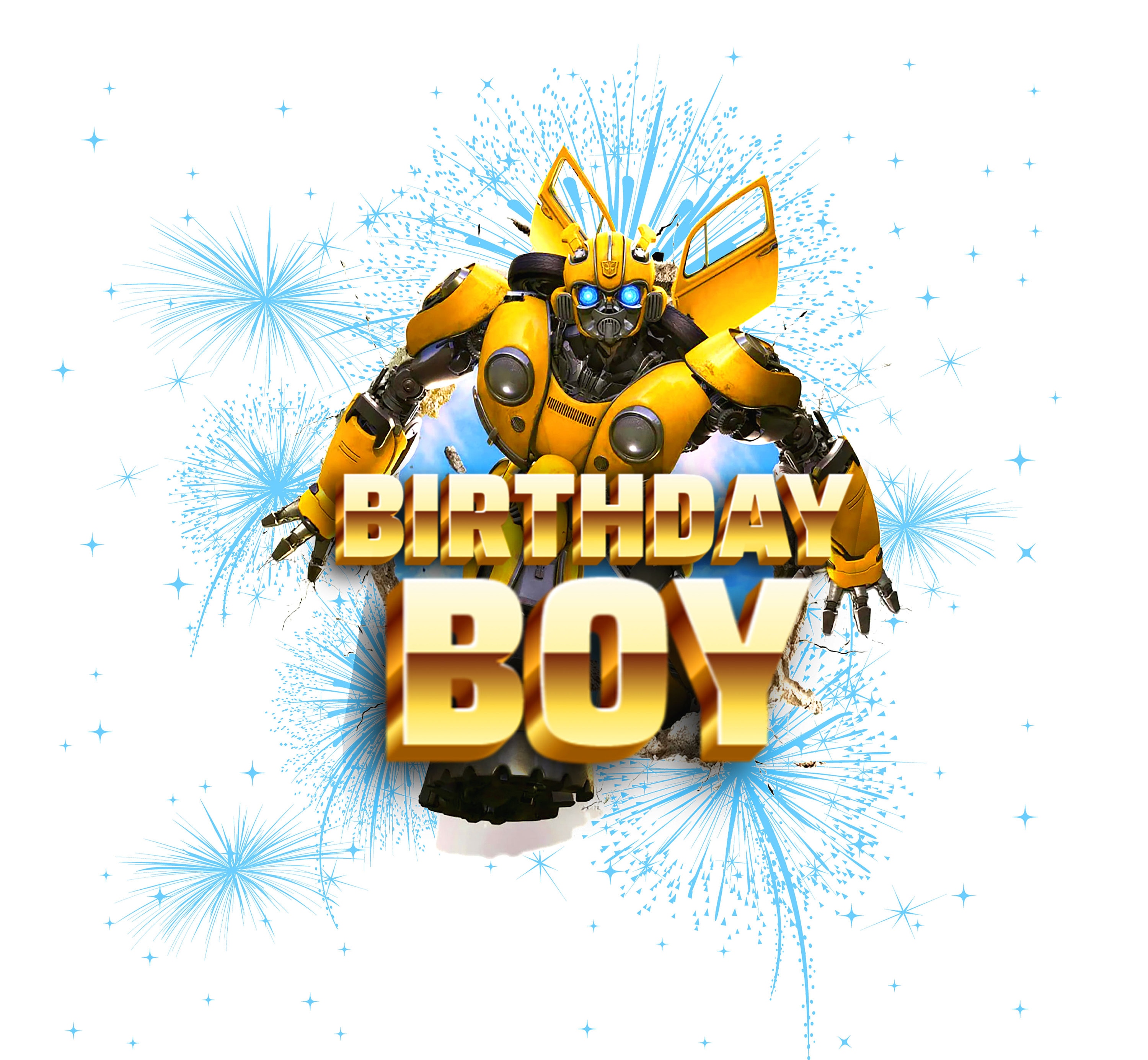 Robot Transformer Happy Birthday Png Sublimation Clipar 5 Png Bundle ...