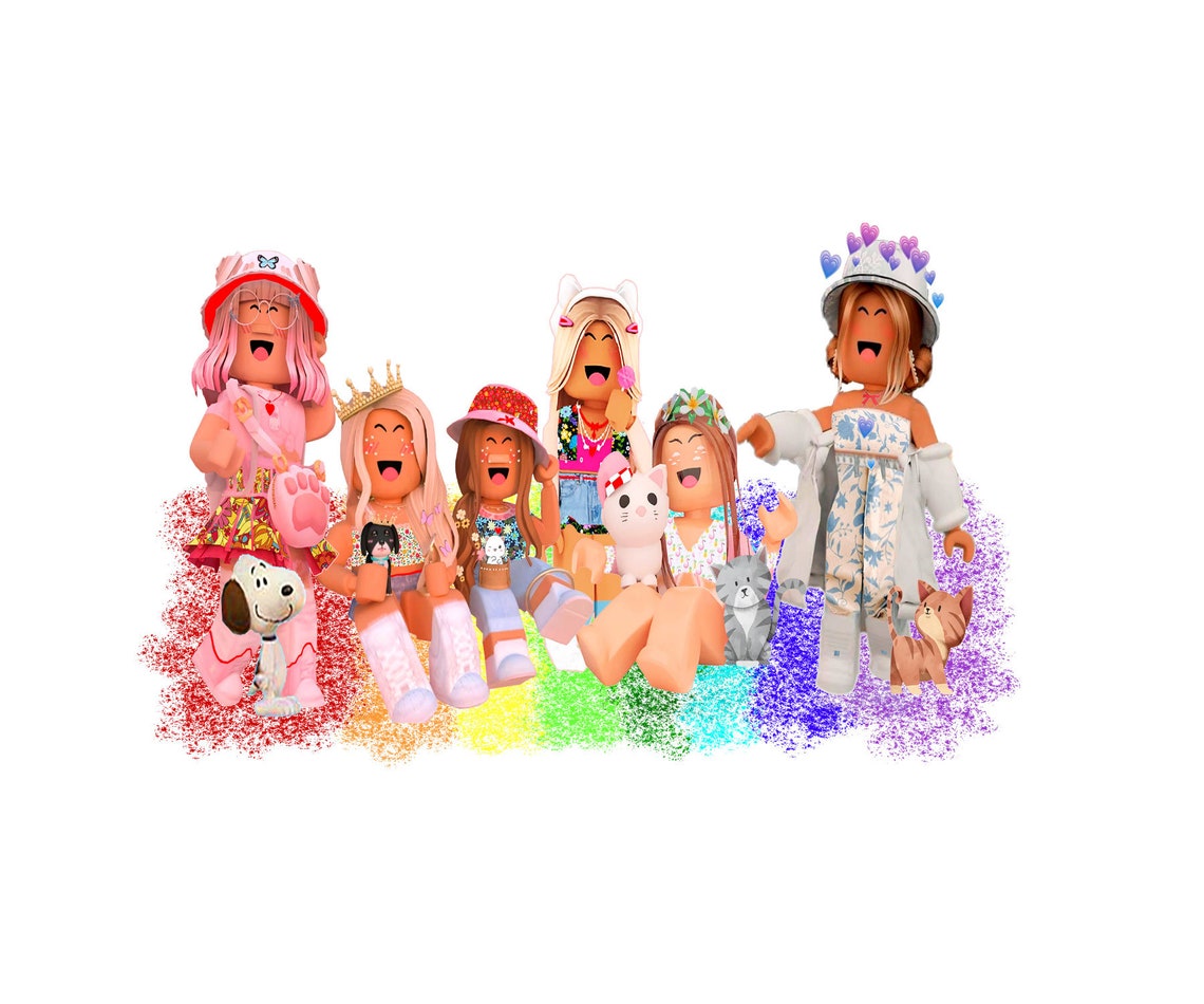 Roblox Girls Png Birthday Roblox Girls Png Sublimation Bundle of 5 ...