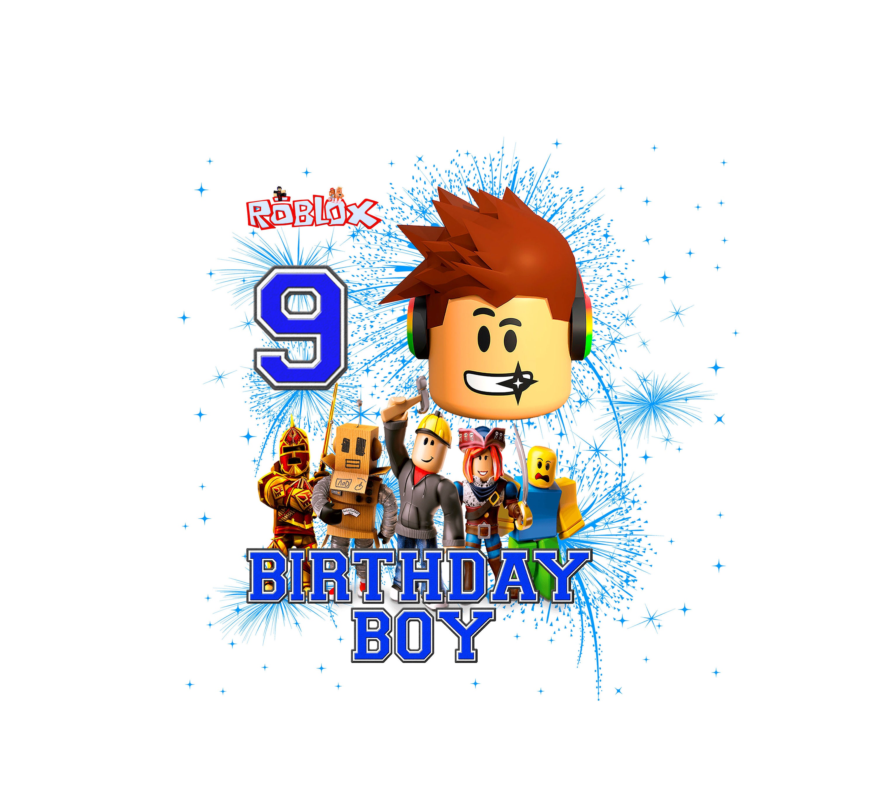 Birthday Boy Roblox PNG SVG, Customizable Design - Etsy