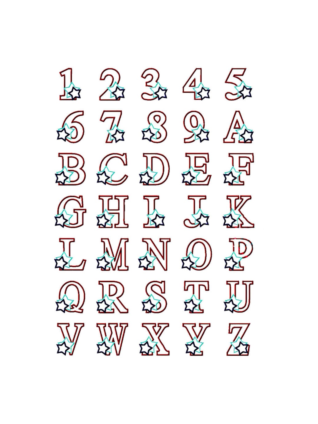 Star Alphabet Png Star Font Png Star Font Alphabet Bundle Png - Etsy