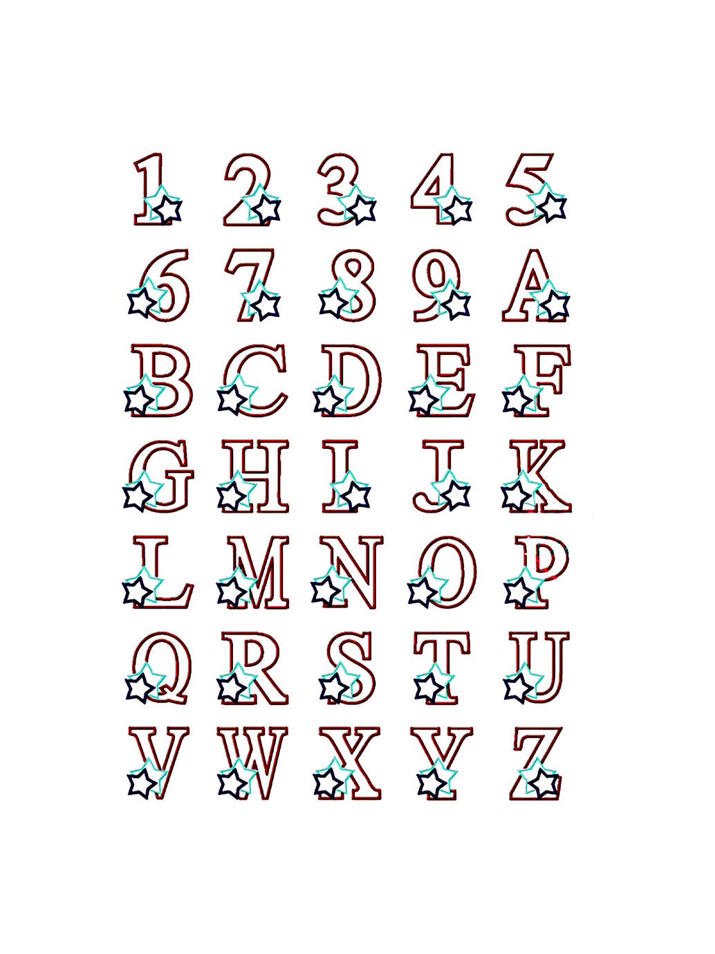Star Alphabet Png Star Font Png Star Font Alphabet Bundle Png - Etsy