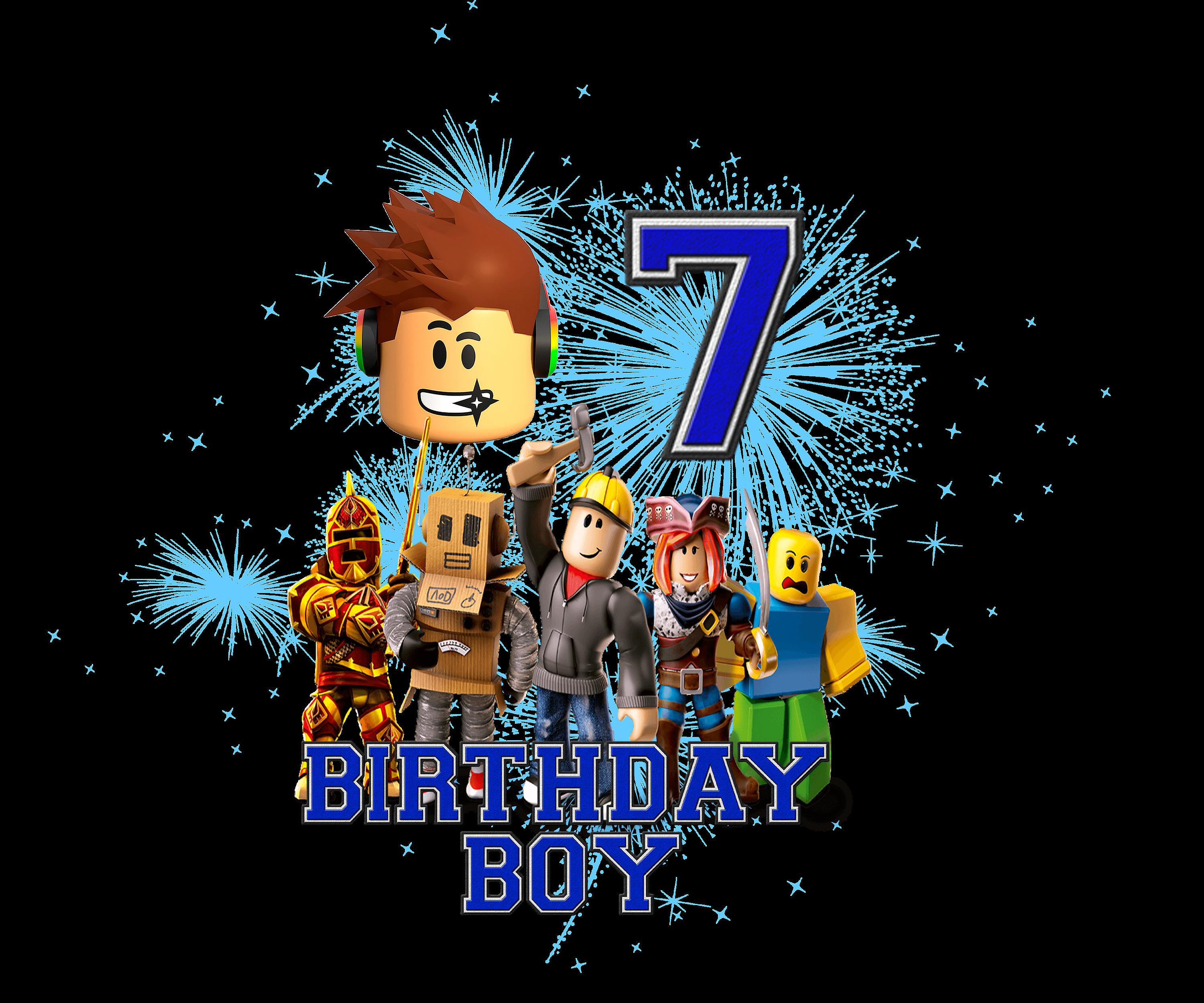 Birthday Boy Roblox Png Svg , Birthday Boy 7 Head Roblox New 2024 ...