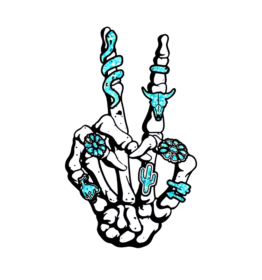 Glitter Skull Hands Png Bundle Retro Skull Hand Png Peace Western ...