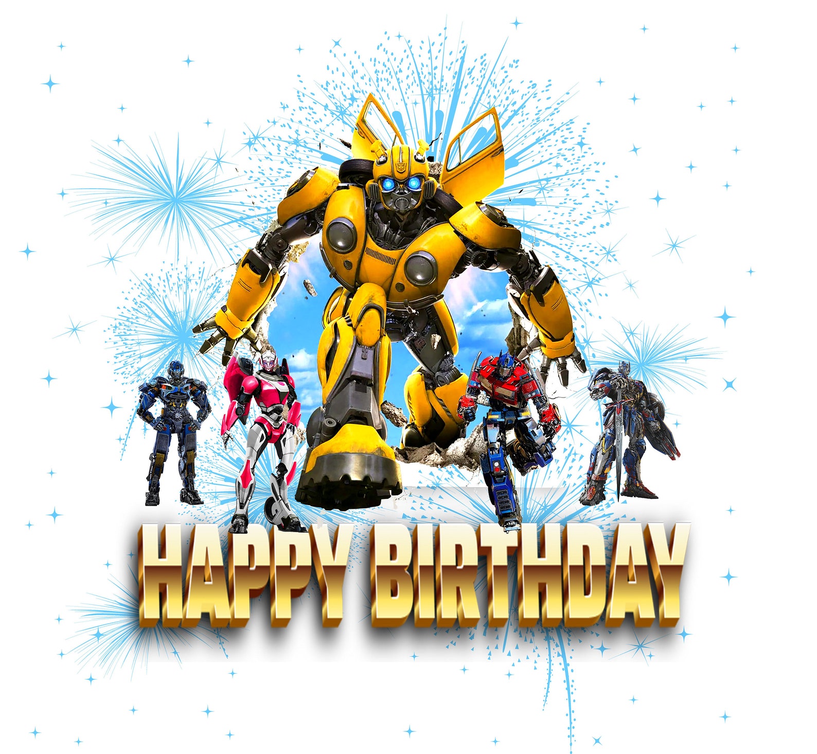 Transformer Birthday PNG Clipart Bundle (digital Download) - Etsy