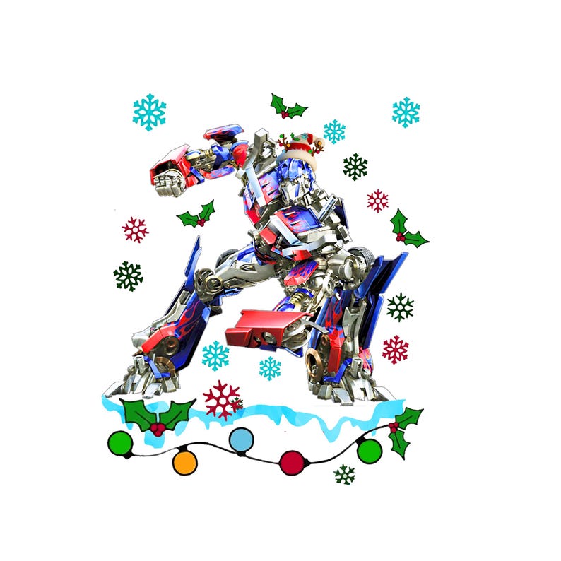 Christmas Transformers PNG Bundle, Optimus Prime & Megatron (digital ...