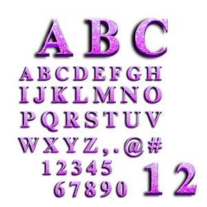 Pink Glitter Alphabets Png , Pink Printabel Digital Alphabet Fonts Png ...