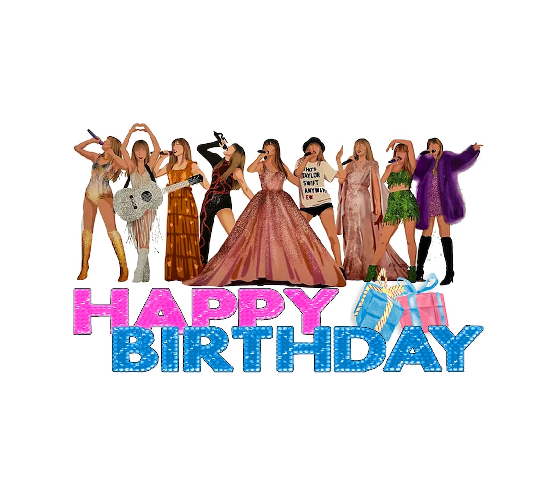 Happy Birthday Taylor Swift Png , Taylor Birthday Girl Png Bundle 4 ...