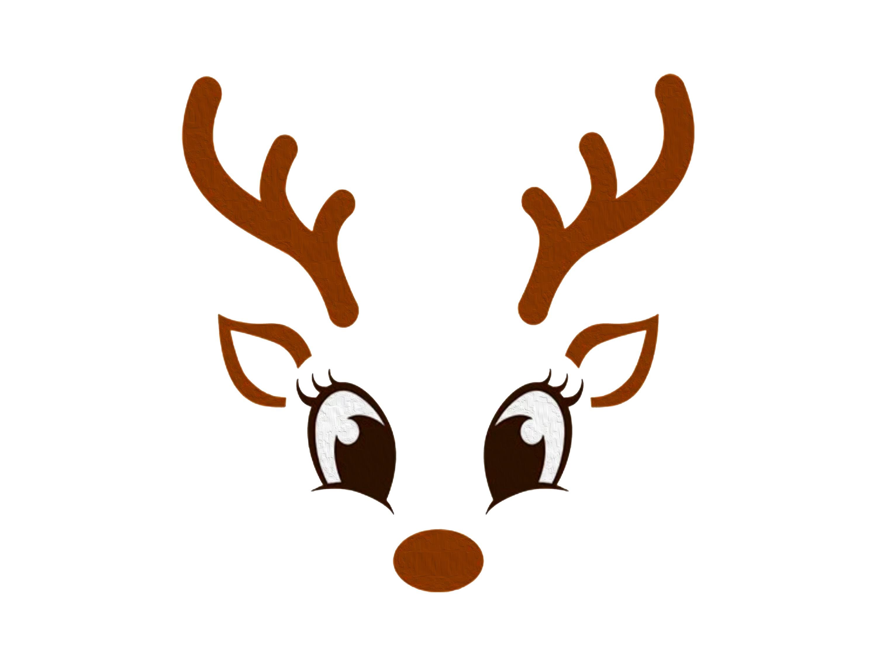 Christmas Reindeer Faces PNG Bundle: Girl & Boy Reindeer Designs - Etsy