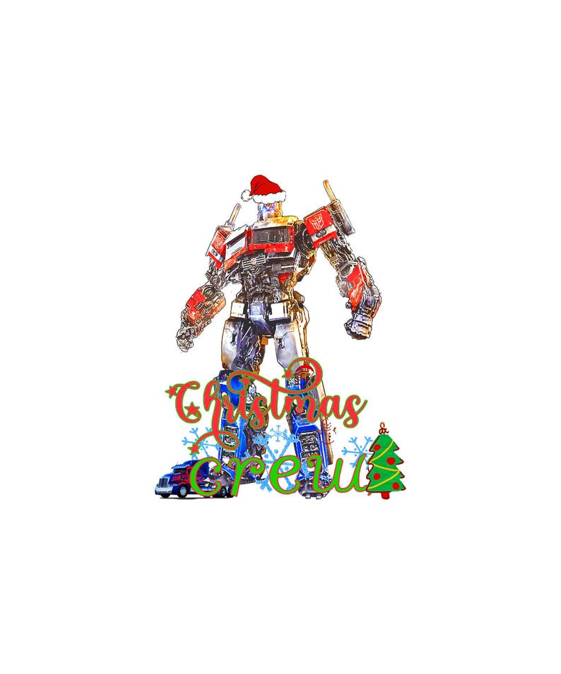 Christmas Optimus Prime PNG, Transformers Digital Art (resizable) - Etsy