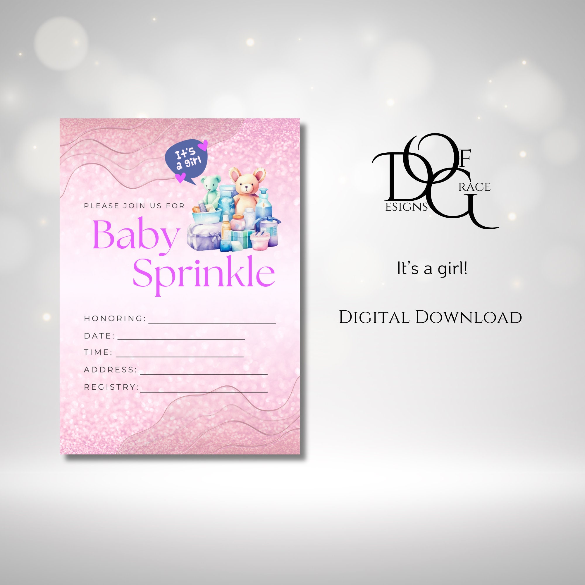 Printable Baby Sprinkle Invitations - Etsy