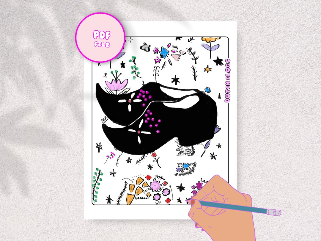 Dutch Clogs Coloring Pages for Adults and Teens: Special Edition Vol 1 ...
