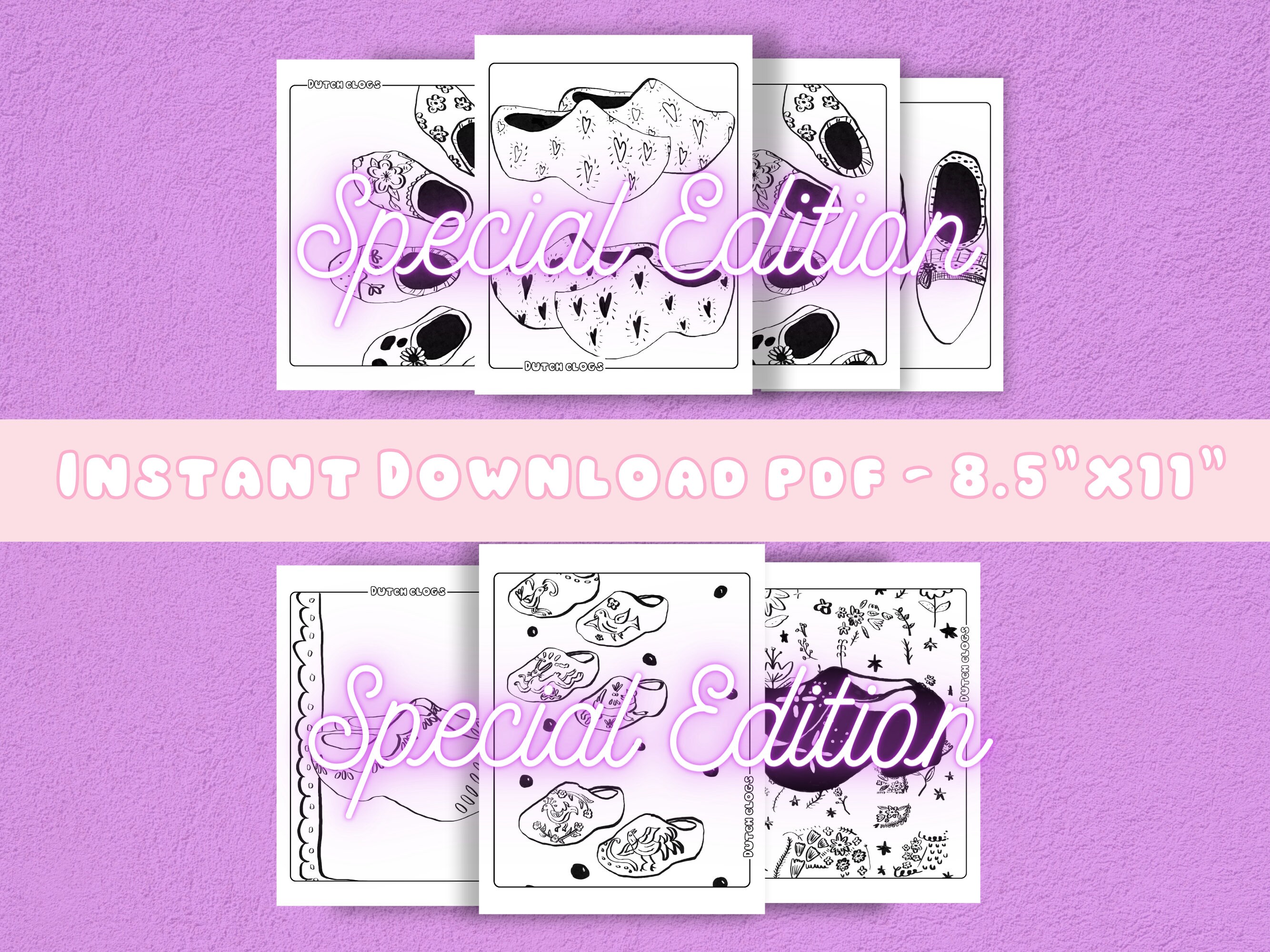 Dutch Clogs Coloring Pages for Adults and Teens: Special Edition Vol 1 ...