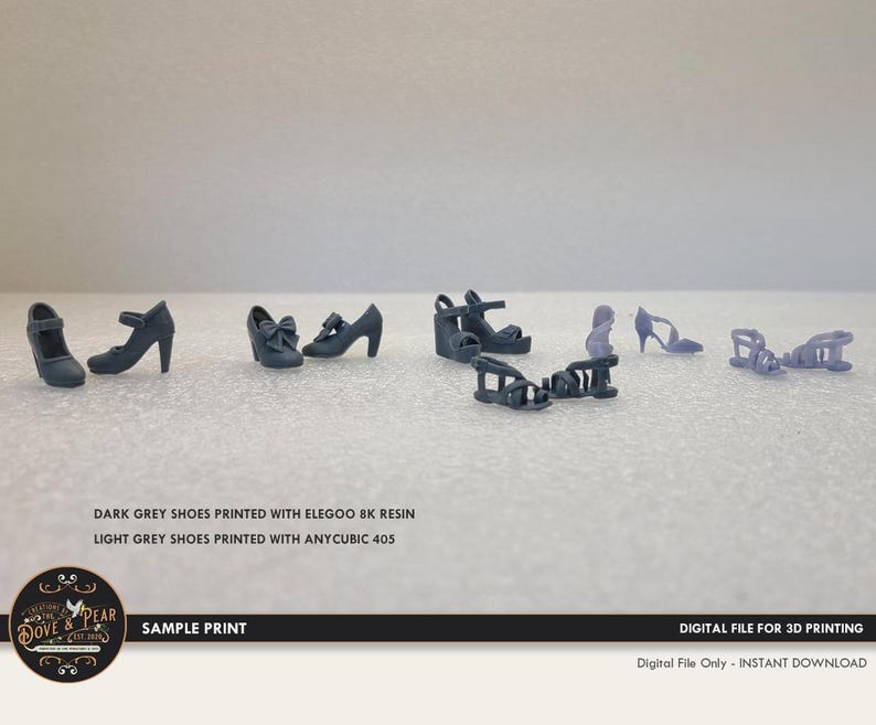 1:12 Bandila Shoes High Heel Sandals Dollhouse Miniature - 3D STL PRINT ...