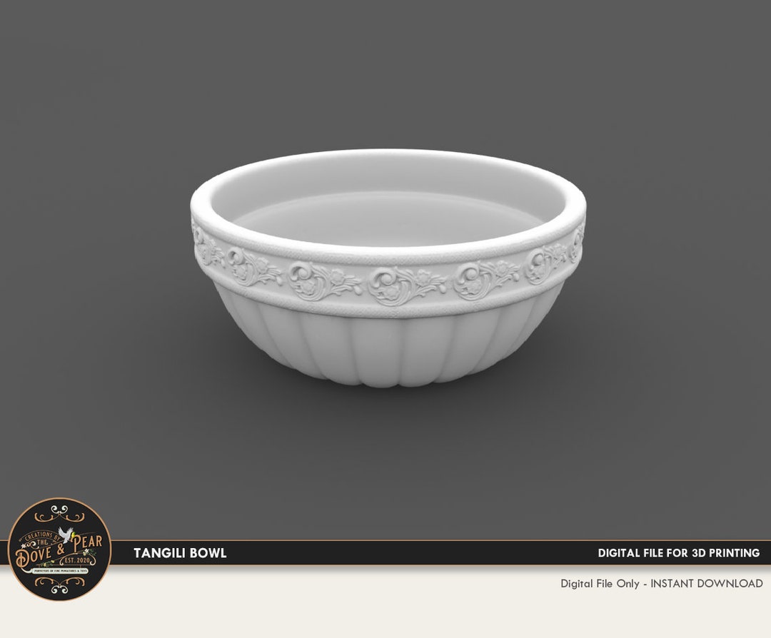 1:12 Tangili Decorative Bowl Dollhouse Miniature - 3D STL PRINT File ...
