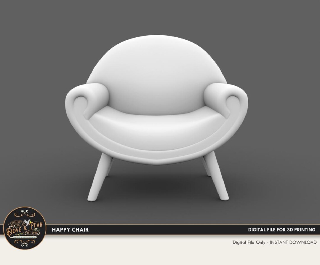Dollhouse Miniature Chair 3D Print File (STL Digital Download) - Etsy