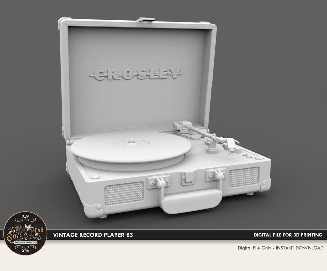 1:12 Vintage Record Player B3 Music, Records, Musician Dollhouse ...