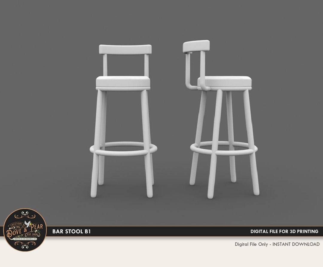 1:12 Barstool B1 - 3D STL PRINT File Instant Download - Etsy