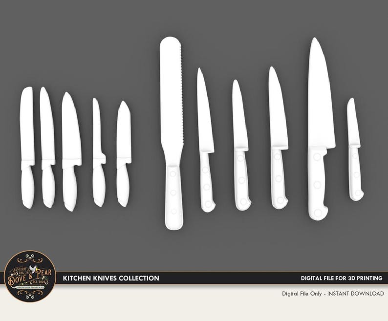 1:12 Kitchen Knives Collection, Knife for Kitchen Cooking Dollhouse ...