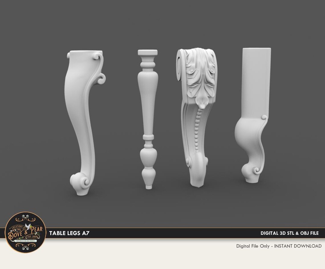 Dollhouse Table Legs A7: 3D Print STL File (instant Download) - Etsy