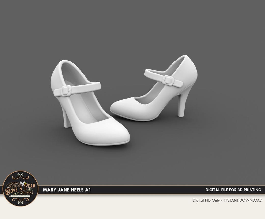 1:12 Mary Janes A1 Dollhouse Miniature - 3D STL PRINT File Instant ...