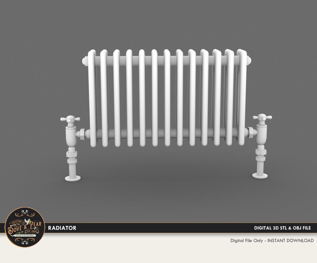 1:12 Radiator Heater Dollhouse Miniature - 3D STL PRINT File Instant ...