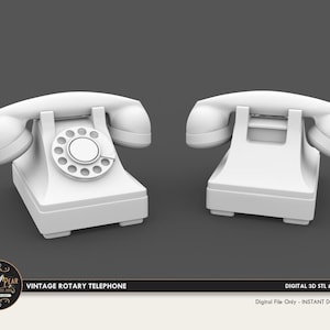 1:12 Vintage Rotary Phone Telephone Dollhouse Miniature - 3D STL PRINT ...