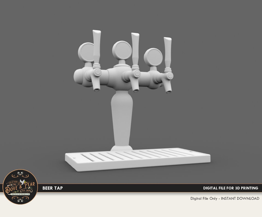 1:12 Beer Tap Dollhouse Miniature - 3D STL PRINT File Instant Download ...