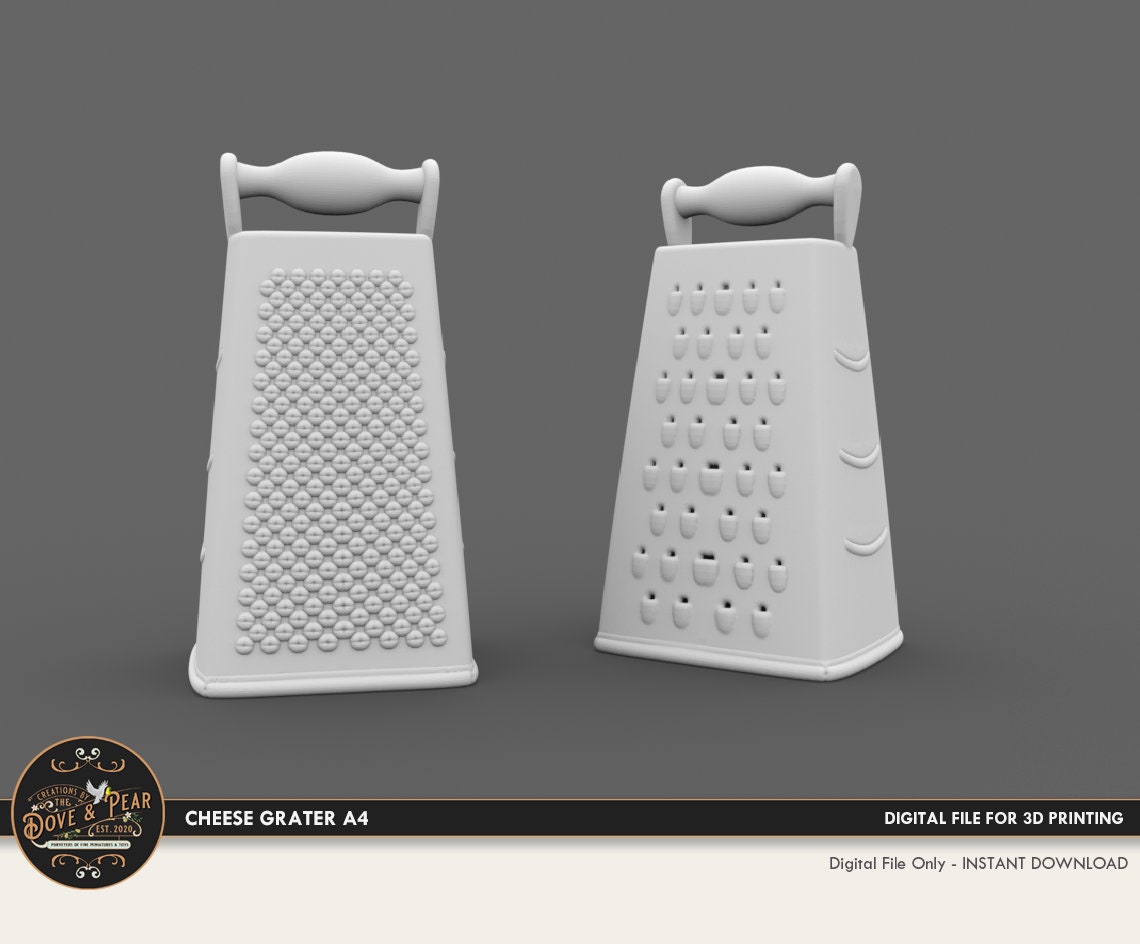1:12 Cheese Grater A4 Dollhouse Miniature - 3D STL PRINT File Instant ...