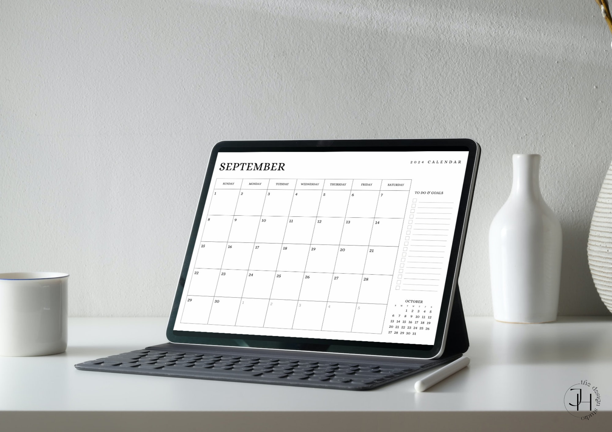 Printable Minimalist Calendar 2024, Calendar 2024 Printable, Monthly ...