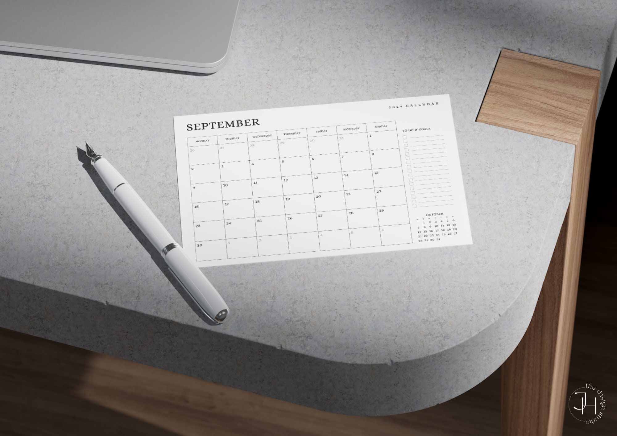 Printable Minimalist Calendar 2024, Calendar 2024 Printable, Monthly ...